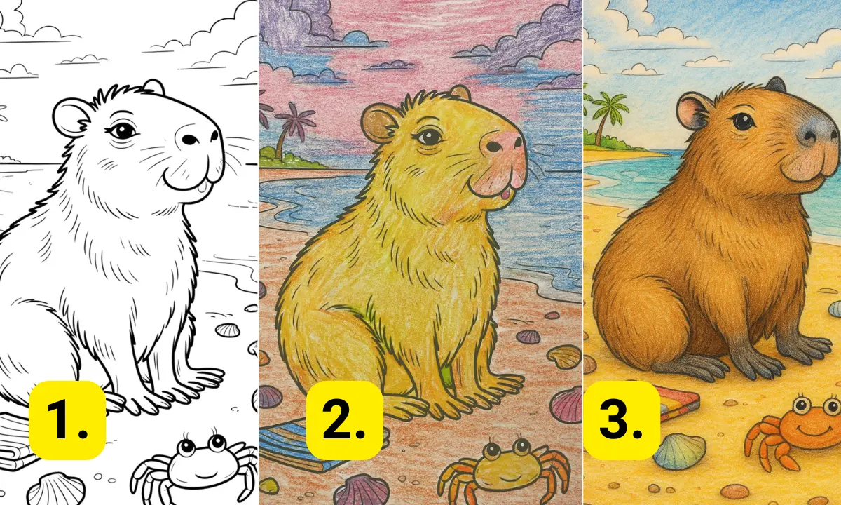 28 Capybara Coloring Pages: From Easy to Advanced Designs