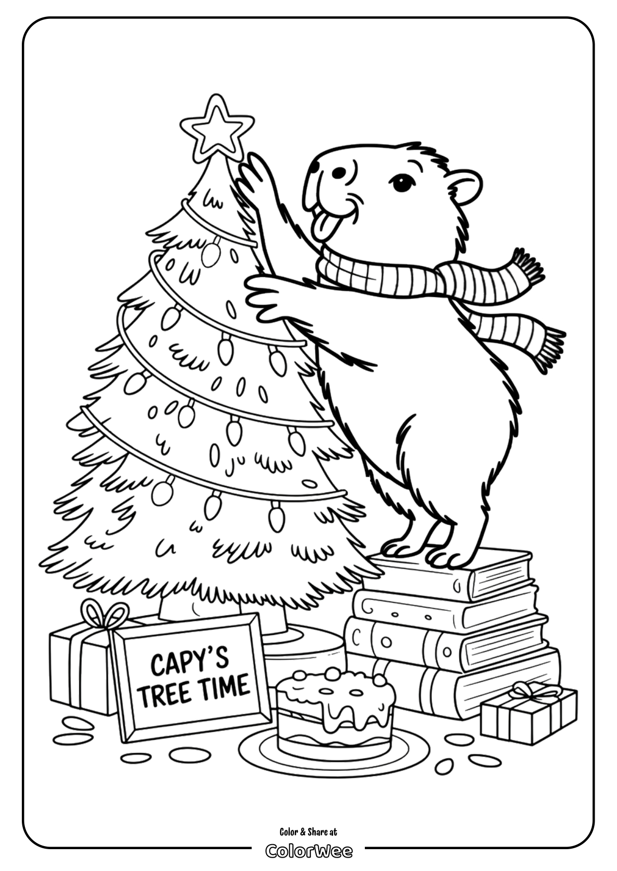 28 Capybara Coloring Pages: From Easy to Advanced Designs