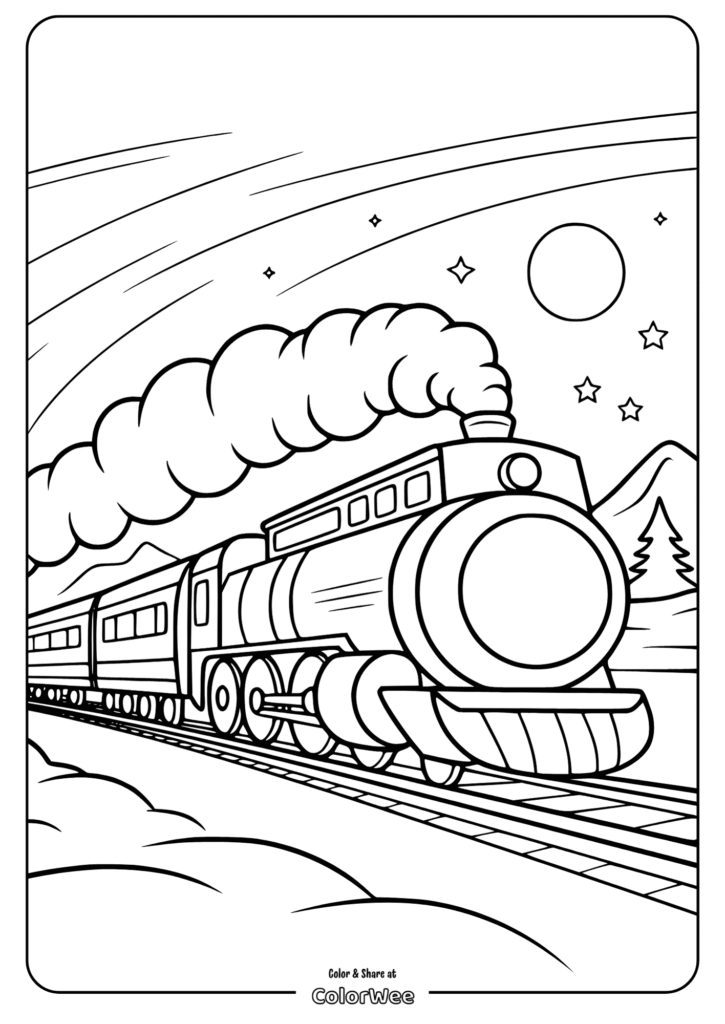 25 Train Coloring Pages