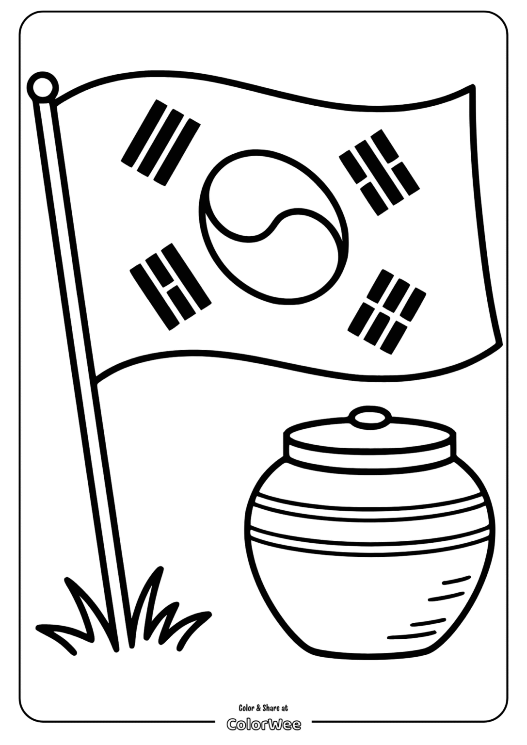 Flag Coloring Pages: USA, China, Mexico and More