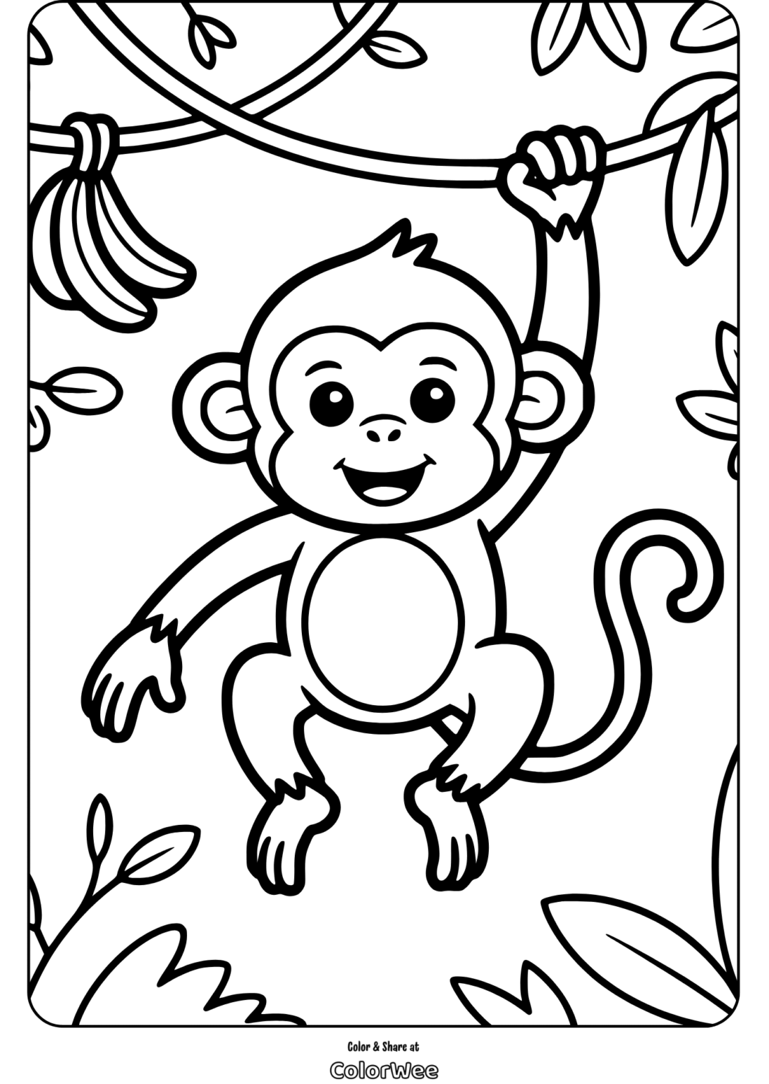 25 Jungle Animals Coloring Pages (Free to Print and Download) ColorWee