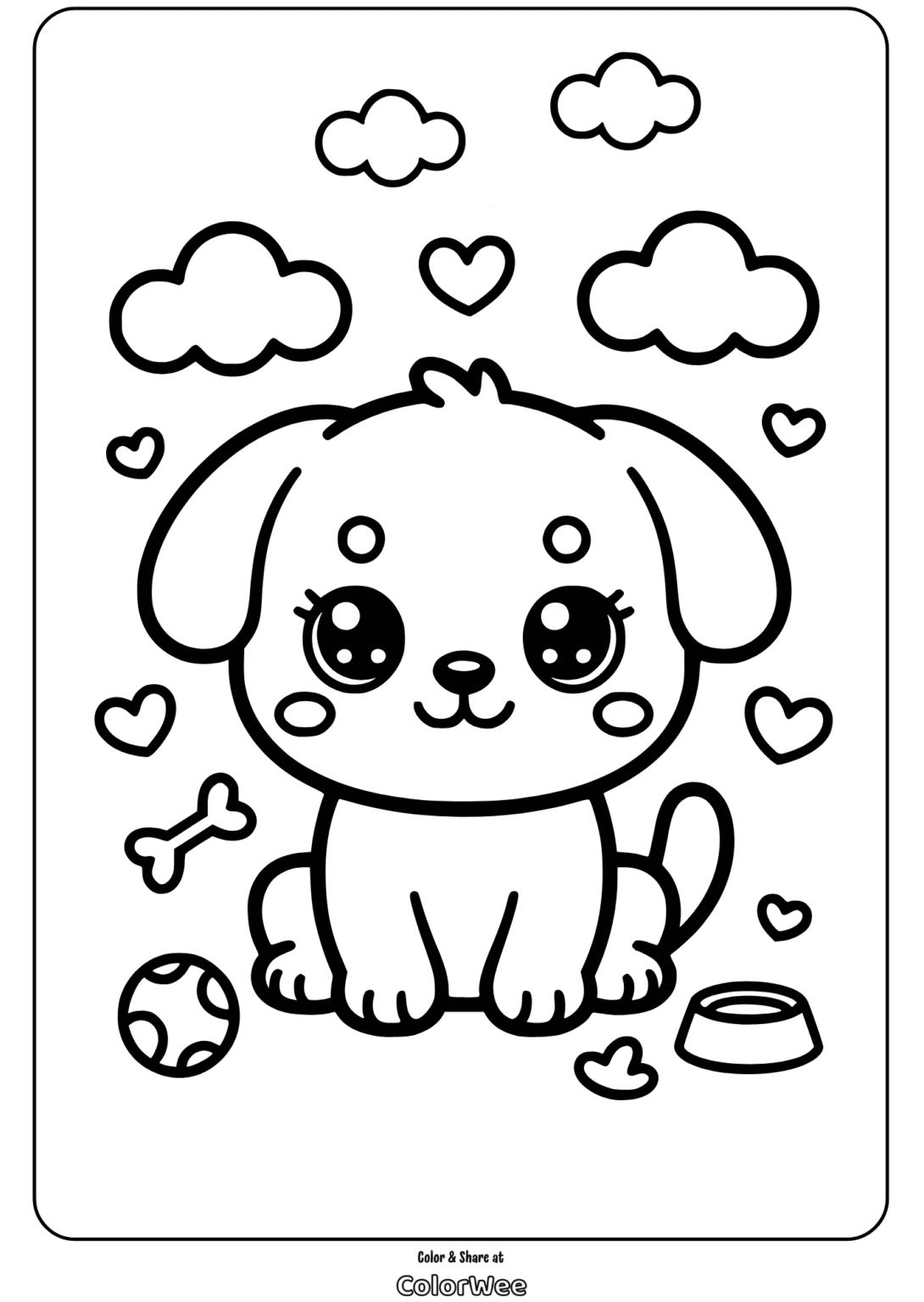 25 Kawaii Animals Coloring Pages [Free PDFs]