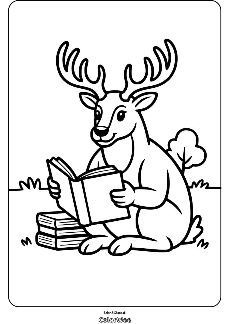 25 Buck Coloring Pages (Free to Print and Download)