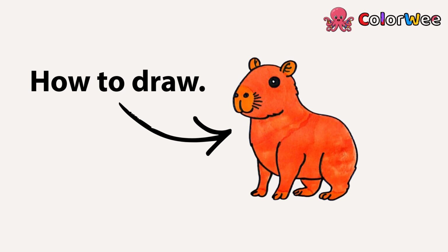 How to Draw a Cute Capybara: Easy Step by Step Tutorial