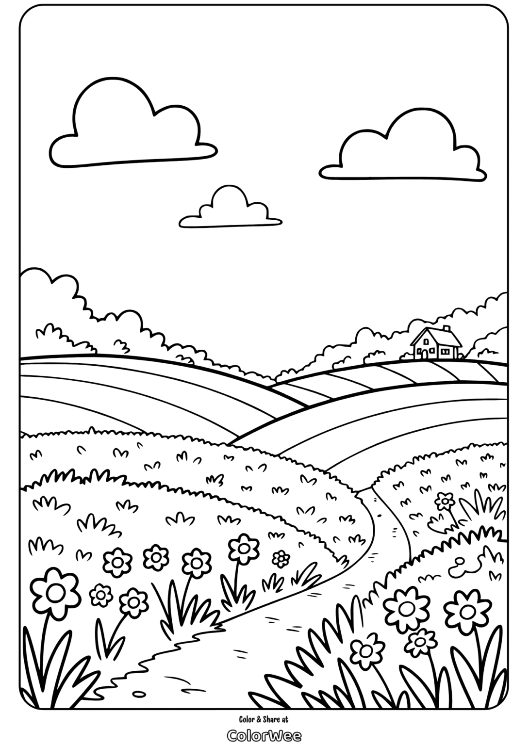 Spring Flowers Coloring Pages