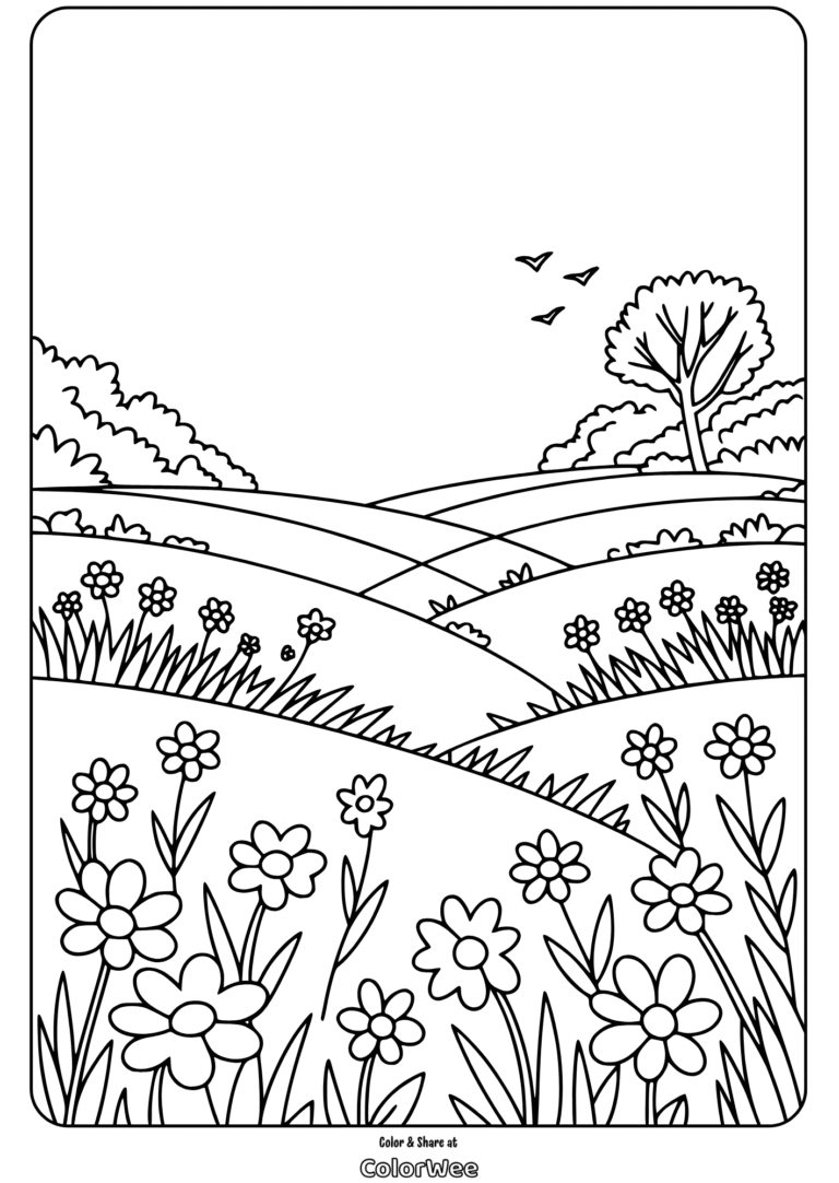 Spring Flowers Coloring Pages