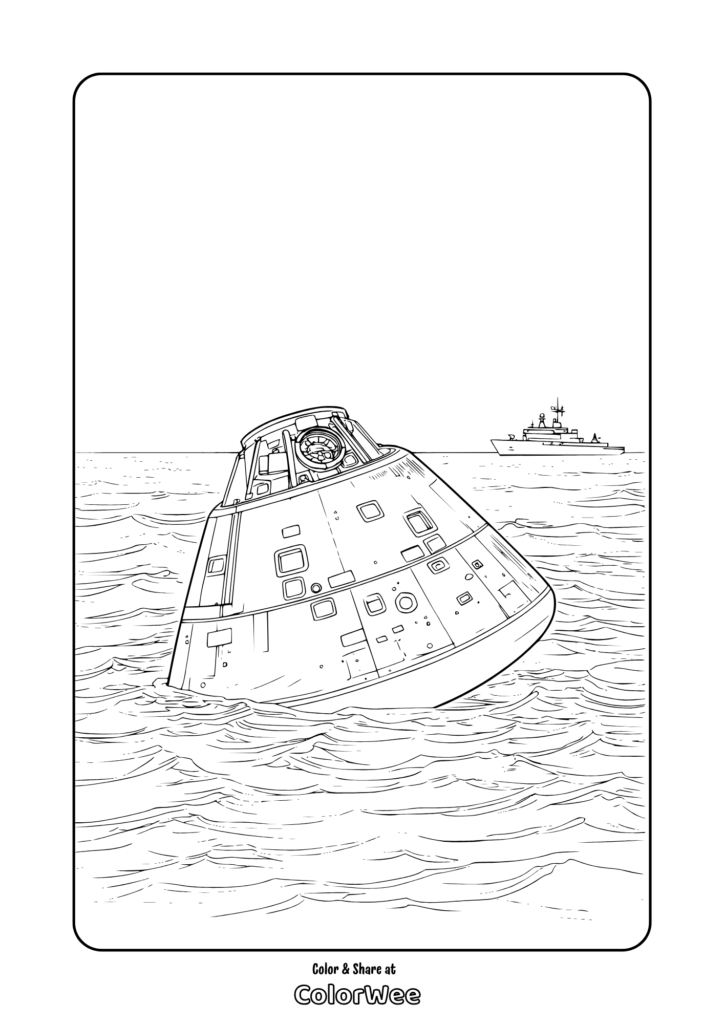 Artemis II Coloring Pages: Free Space Printables