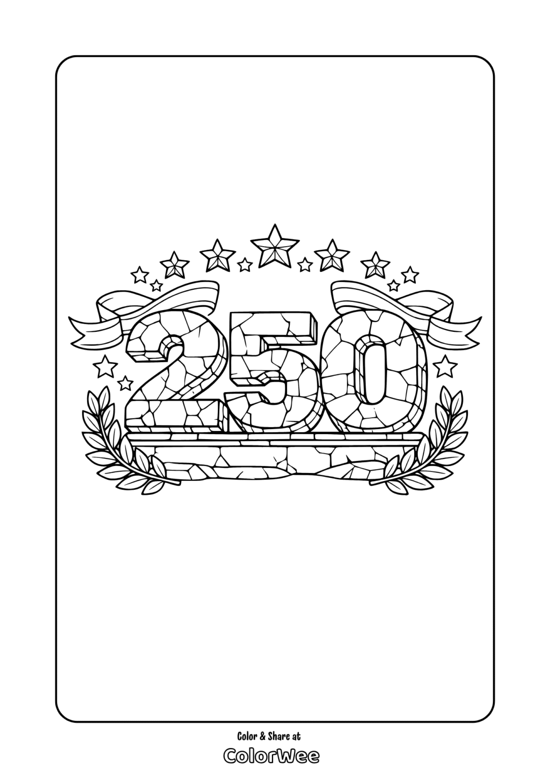 America 250 Coloring Pages: Free 4th of July Printables